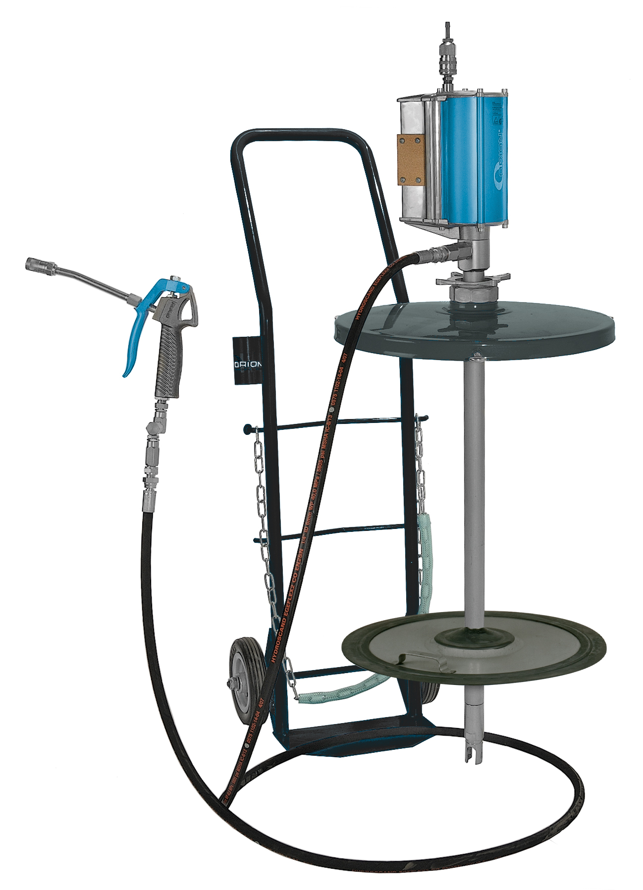 Mobile grease pump 60:1 for 50kg drum with follower plate - Alentec ...